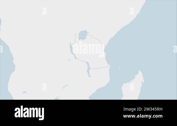 Tanzania Map Highlighted In Tanzania Flag Colors And Pin Of Country