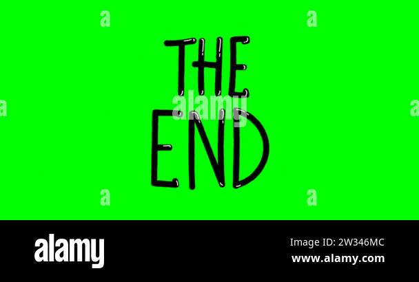 Hand Drawn The End Title Animation on transparent Background. Final ...