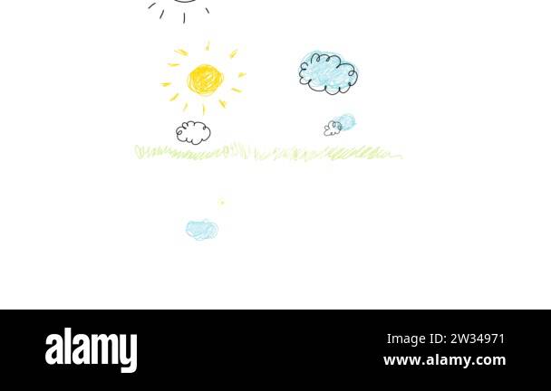 Bounce Spring Scale And Slide Animation Of Young Mother Wearing Long ...