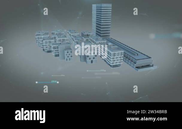 3d animation zooming into wire frame BIM model Stock Video Footage - Alamy