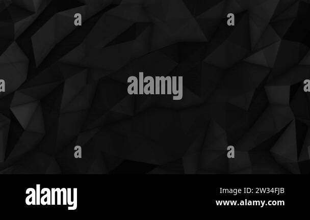 Black Looped Low Poly Triangular Background. Dark Crystals Polygonal ...
