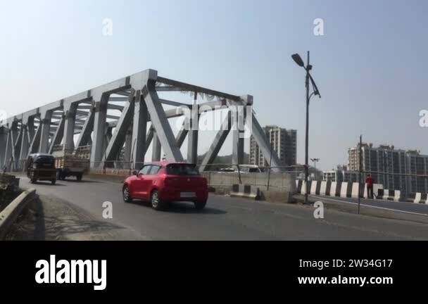 30 Jan 2021 Typical Steel Girder Overhead Railway Bridge on road at ...