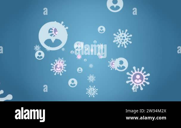 Animation Of Virus Spreading Among Human Population Subjects Coming ...