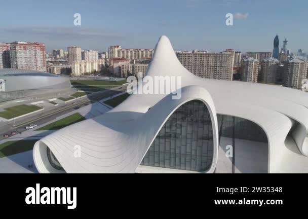 Heydar Aliyev Center. designed by Zaha Hadid. Center houses a ...