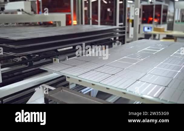 Producing process of solar panel. Automated technology of producing ...