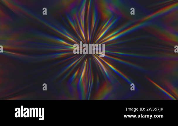 Seamlessly looping colorful hears on dark backdrop and flickering ...