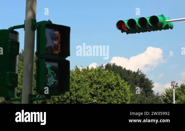 Traffic light system with green light sign Stock Videos & Footage - HD ...