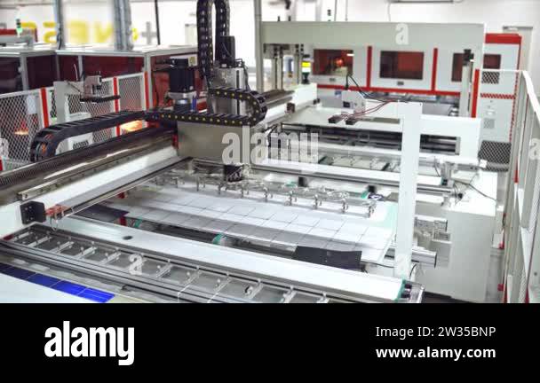 Robotic Equipment For Producing Solar Panels Automated Manufacturing Of Solar Cells In A Modern