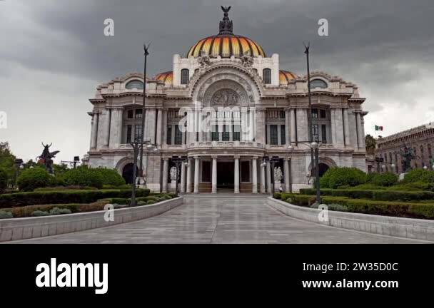 Mexico City, Mexico-July 2020: Palace of Fine Arts, a meeting place for ...