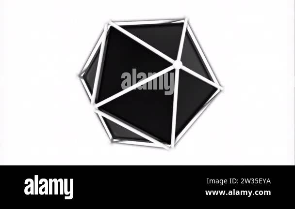 Platonic inside a lattice, 3d rendering geometric shape. Computer ...