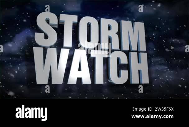 A blue dynamic 3D Storm Watch transition and title page animation. 5 ...