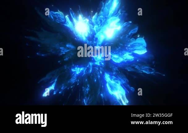 Color Burst colorful smoke powder explosion fluid ink glow particles ...