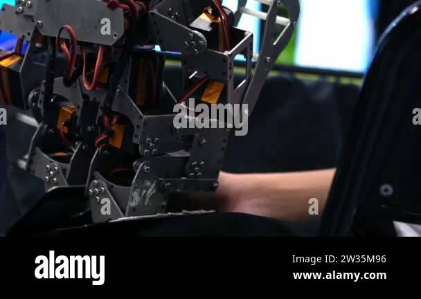 Student prepare a remote control robot for the combat. Engineering ...