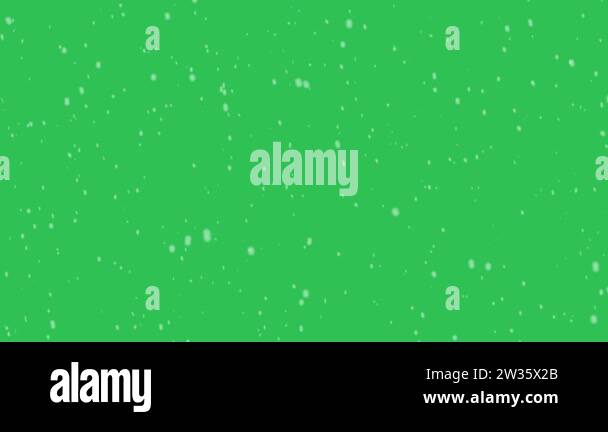 High quality motion animation repesenting snow falling on green screen ...