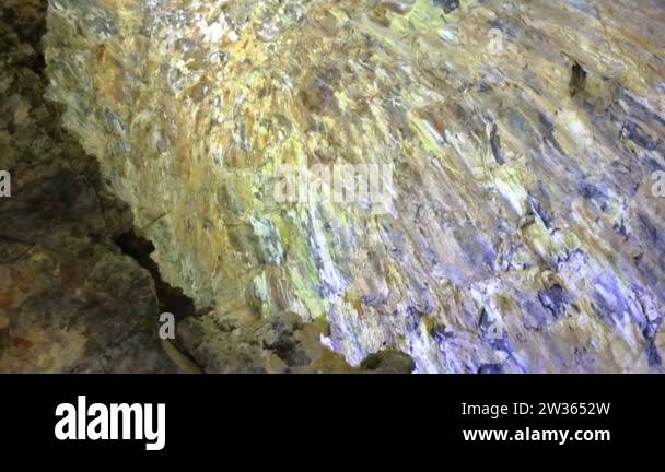 Cave in an extinct volcano on the island of Terceira Gruta do Algar do ...