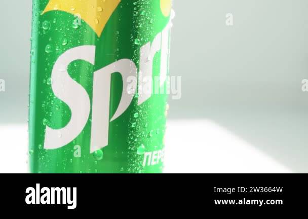 Tyumen, Russia-may 20, 2020: Close up a Sprite soda drink cans. Sprite ... Tyumen, Russia-may 20, 2020: Close up a Sprite soda drink cans. Sprite ...