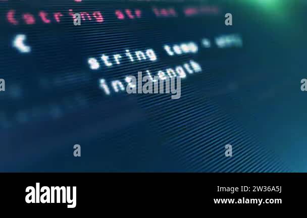 Program code typing on computer display. Seamless and loopable 3d ...