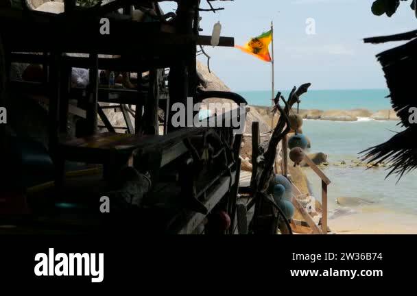 Relaxing jamaican cannabis rasta marijuana reggae bar on the tropical ...