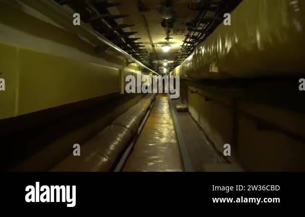 tunnel in an underground bunker for launching intercontinental missiles ...