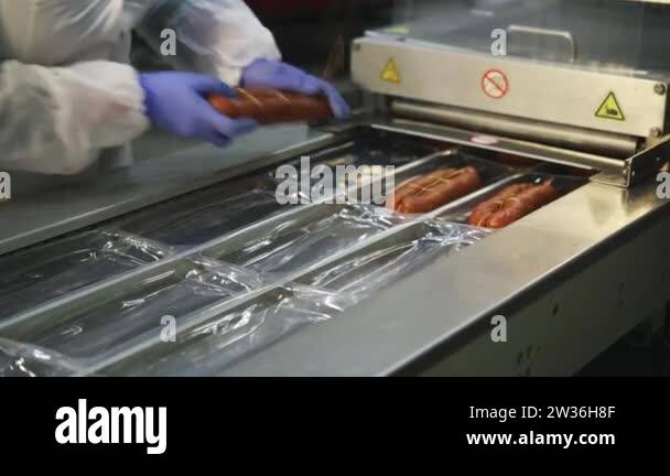 Sausage conveyor meat factory industry Stock Videos & Footage - HD and 4K Video Clips - Alamy