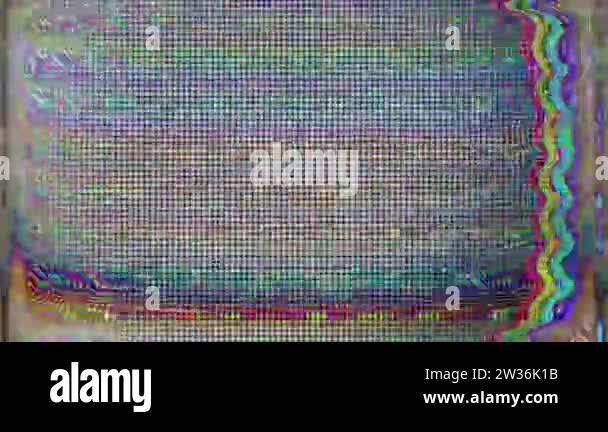 VHS defects noise and artifacts, glitches from an old tape. Glitch ...