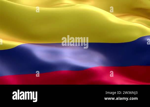 Flag of Colombia waving in the wind. 4K High Resolution Full HD ...