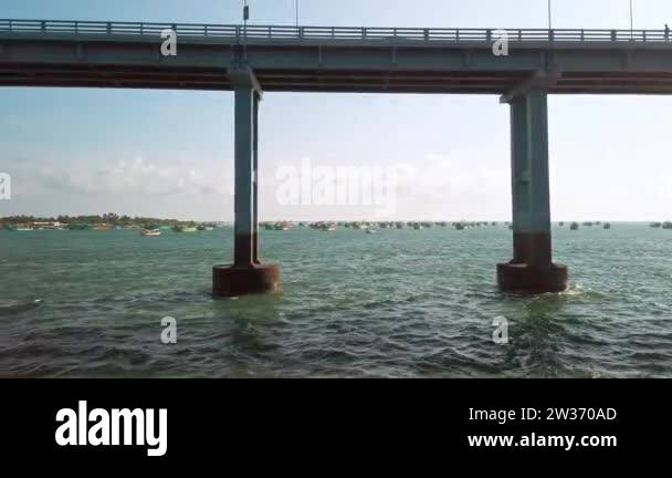 Rameshwaram, India - Circa December 2019. View of Pamban bridge in ...