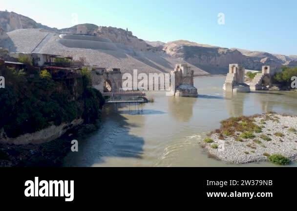 Hasankeyf, Turkey - October 2019: Remains of the town of Hasankeyf on ...