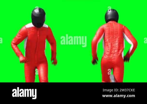 Racer car animation. Phisical motion blur. Realistic green screen 4k ...