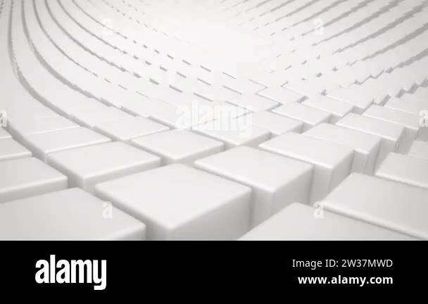 Abstract Background 3d Animation White Tone Of Cube Arrange Offset