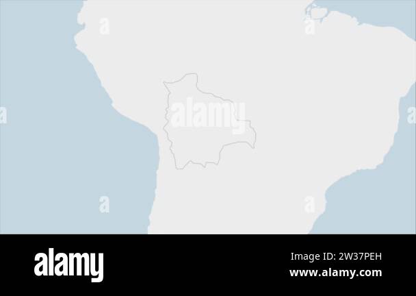 Bolivia map highlighted in Bolivia flag colors and pin of country ...