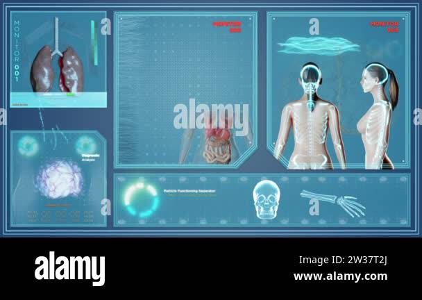 Female body futuristic X ray scan Stock Video Footage - Alamy