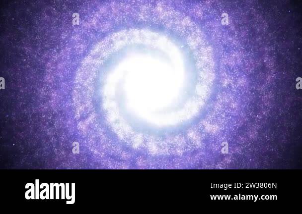 Beautiful Purple Spiral Galaxy in Space Swirling with Nebula Stars - 4K Seamless Loop Motion ...