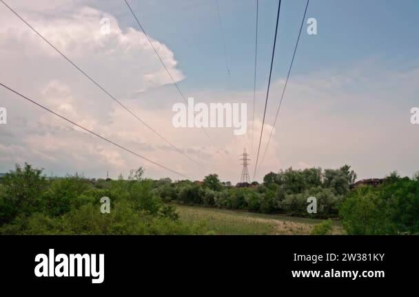 Wire electric pylons under Stock Videos & Footage - HD and 4K Video ...