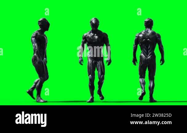Military space soldier animation. Phisical, motion blur. Realistic 4k ...