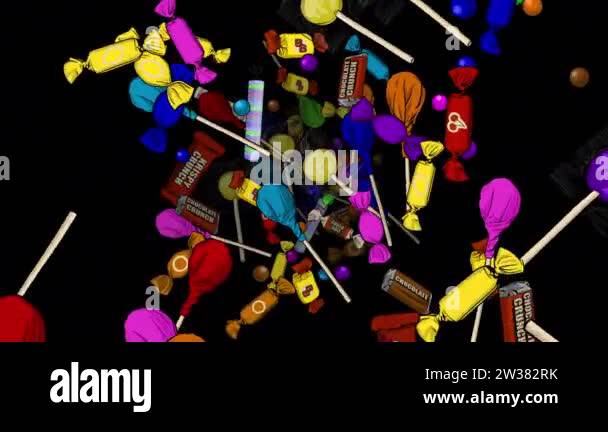 This animated Candy backdrop was hand drawn on photoshop and animated ...