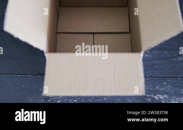 empty box with Donate label for second-hand items to be given away ...