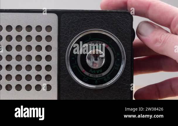 Tuning Analog Radio Dial Frequency on Scale of the Vintage Receiver ...