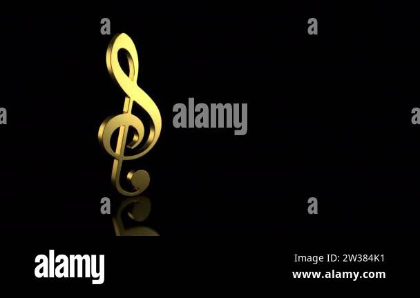 3d golden treble clef Stock Videos & Footage - HD and 4K Video Clips ...
