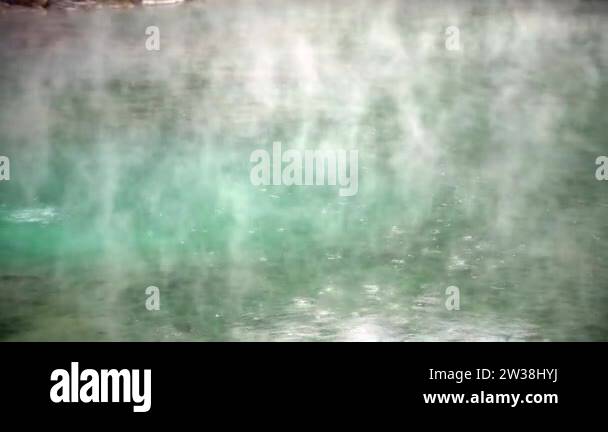 4k, Bubbling in large hot spring in Taiwan. Pools of hot water in ...