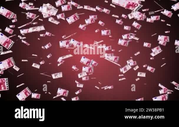10 euro banknotes seamless looping animation Stock Video Footage - Alamy
