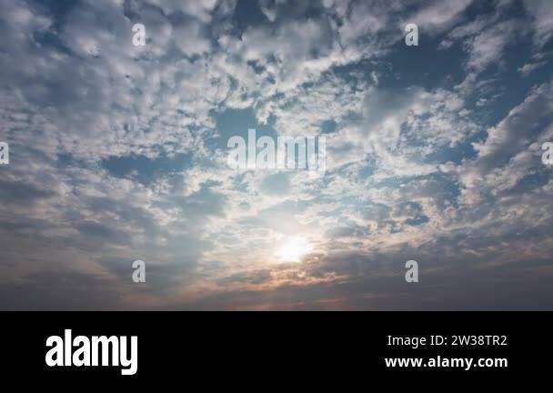 Sky, sun and clouds with ray light during sunset time. nature ...