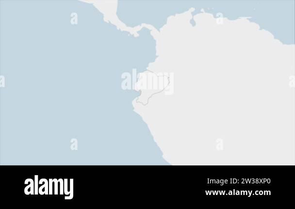 Ecuador map highlighted in Ecuador flag colors and pin of country ...