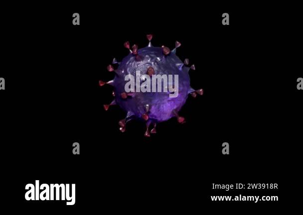 Virus motion in 3D modeling, movement footage on black background Stock ...