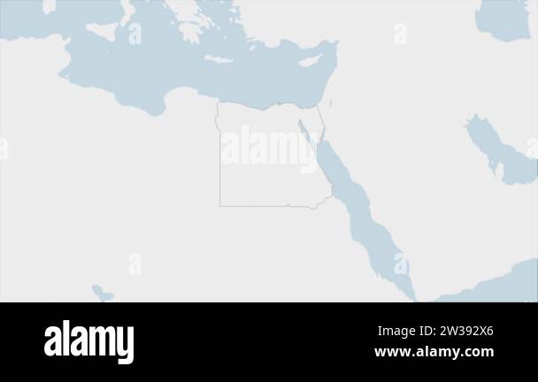 Egypt map highlighted in Egypt flag colors and pin of country capital ...