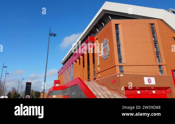 Liverpool, England - 1 April, 2017: View of the Anfield stadium, home ...