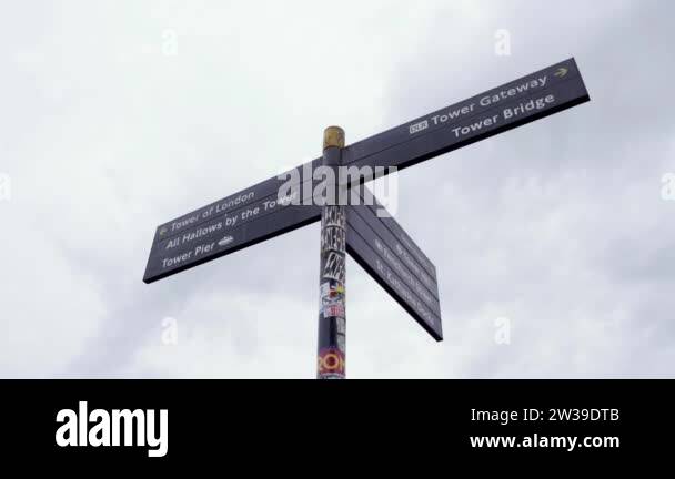 London direction signpost sign Stock Videos & Footage - HD and 4K Video ...