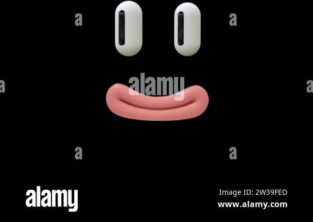 Funny Cartoon Face Reaction with eyes and mouth - Facial Expressions 4K ...