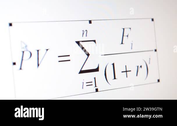 Efficiency of the investment project. Calculation formulas Stock Video ...