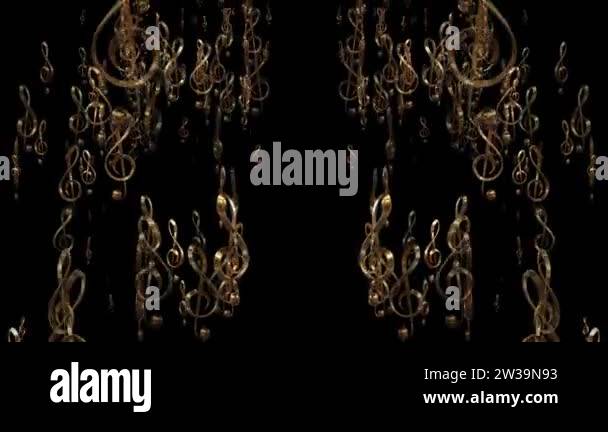 3D background, Treble Clef Music Background Loop Stock Video Footage ...
